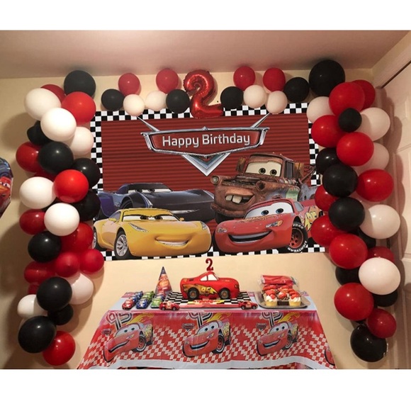 Party Supplies | Racing Story Route 66 Car Photography Backdrop Red ...